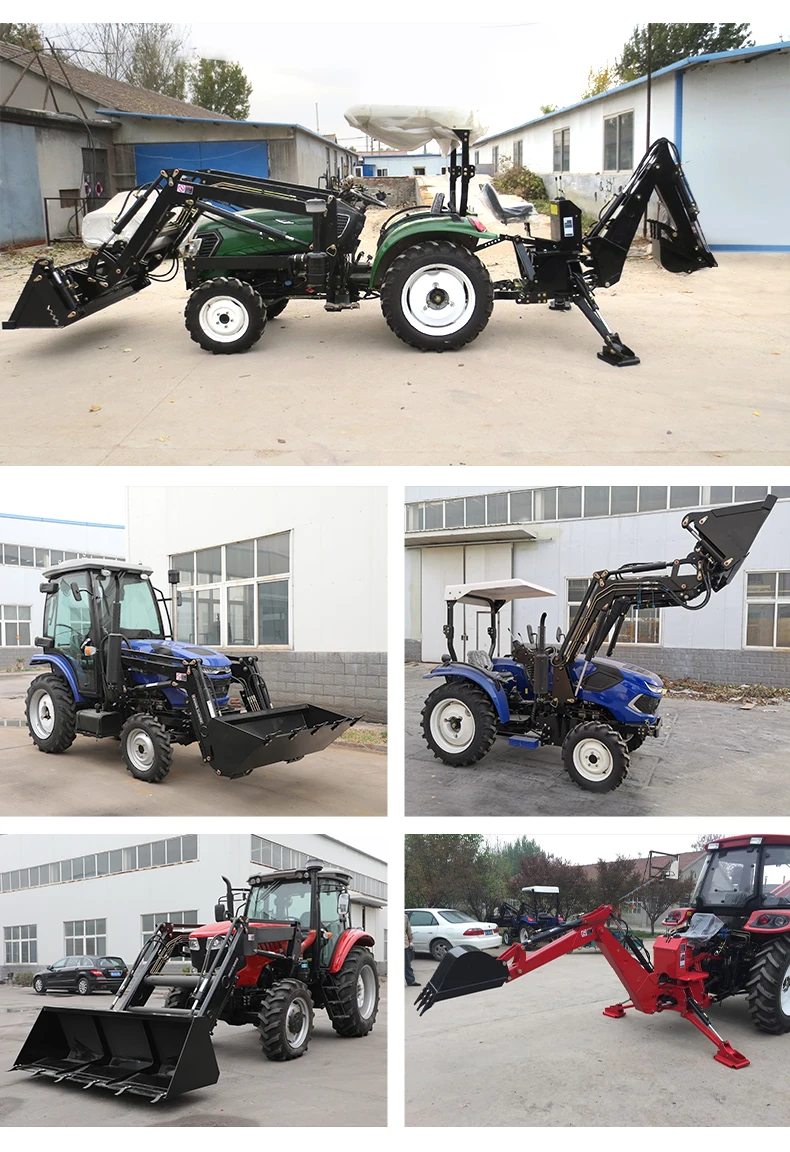 Mini Construction Compact Farm Tractor Diesel Loader Backhoe Equipment ...