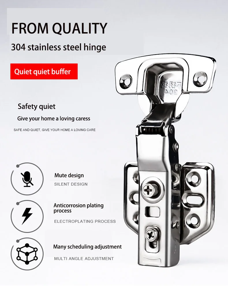 304 Stainless Steel Hinge Force Damping Hydraulic Buffer Spring,Chest ...