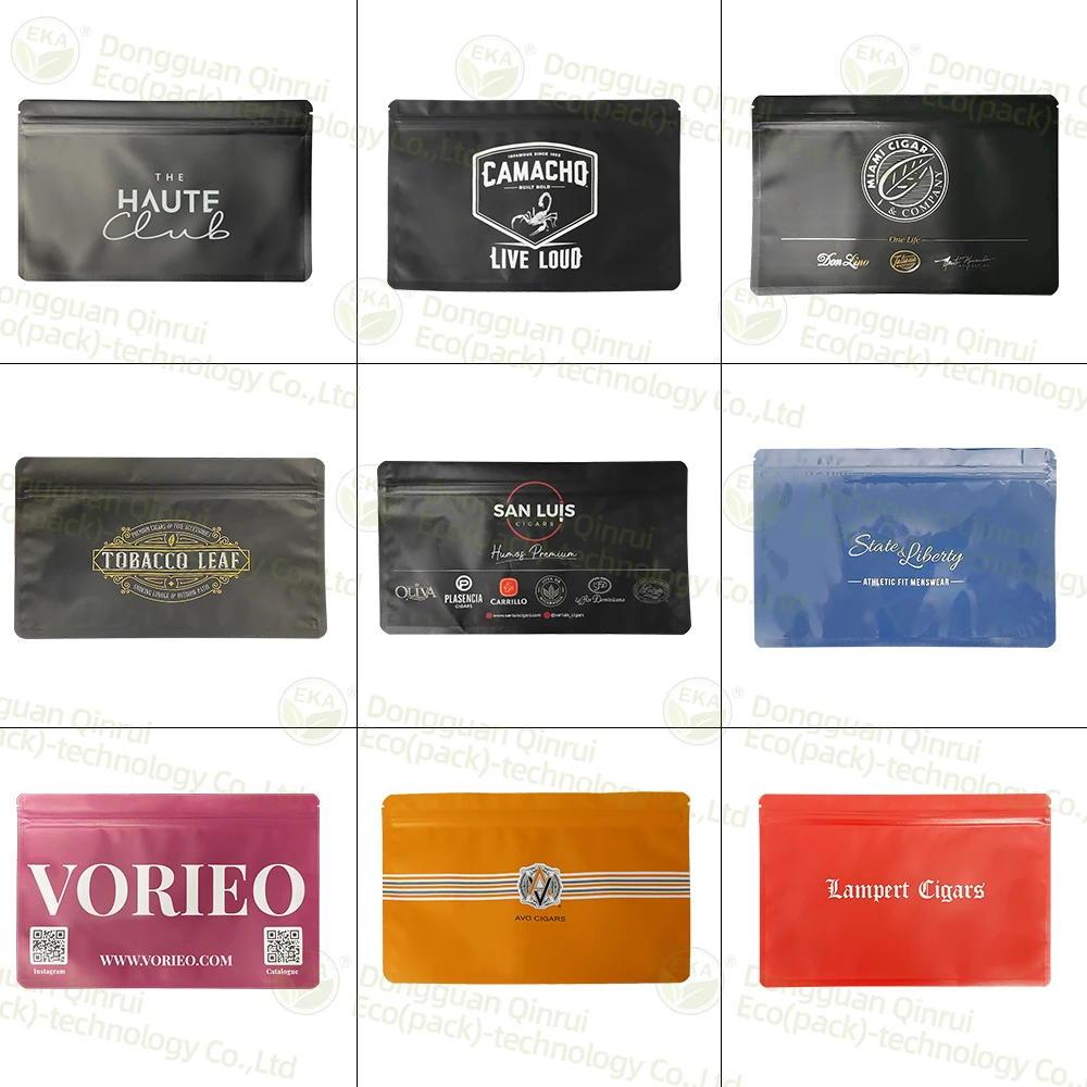 Custom Resealable Tobacco Cigar Grabba Leaf Pouch Bag Clear Ziplock ...