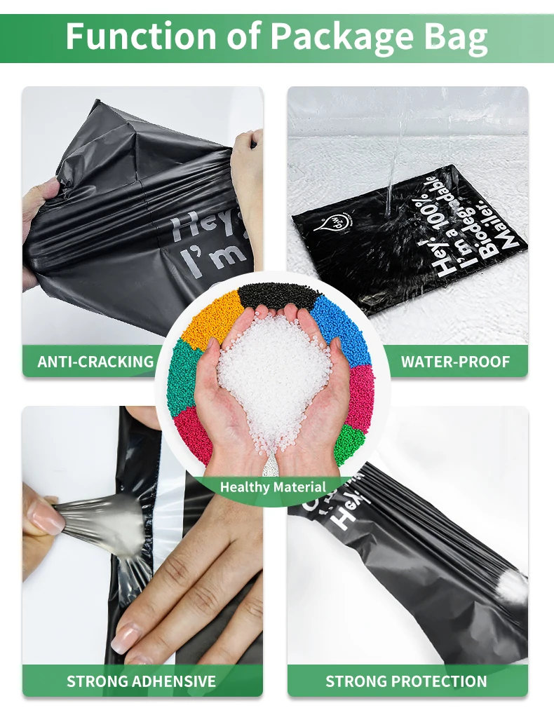 100 Custom White Poly Mailer Mailing Bags - Waterproof & Eco-friendly
