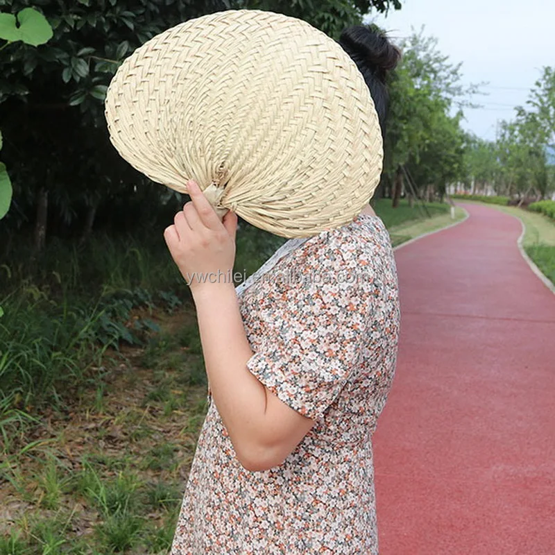 Natural Raffia Tropical Hand Fans - Home Decor Essentials