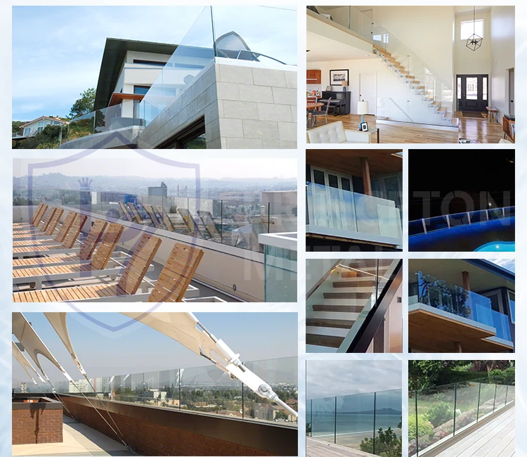 Outdoor Glass Railing Fence Terrace Balustrade Designs