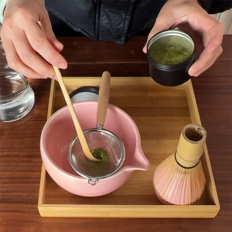 ZENRC 2023 Pink Matcha Tools Set - Wholesale Bamboo Whisk