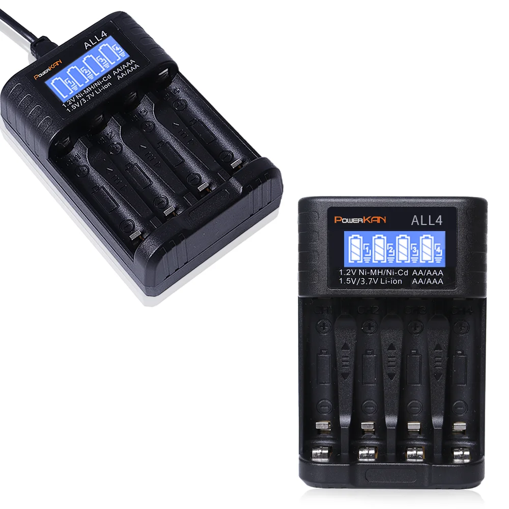 Ni-mh And Li-ion Smart Lcd Screen Type-c Battery Charger All4 - Buy Ni ...