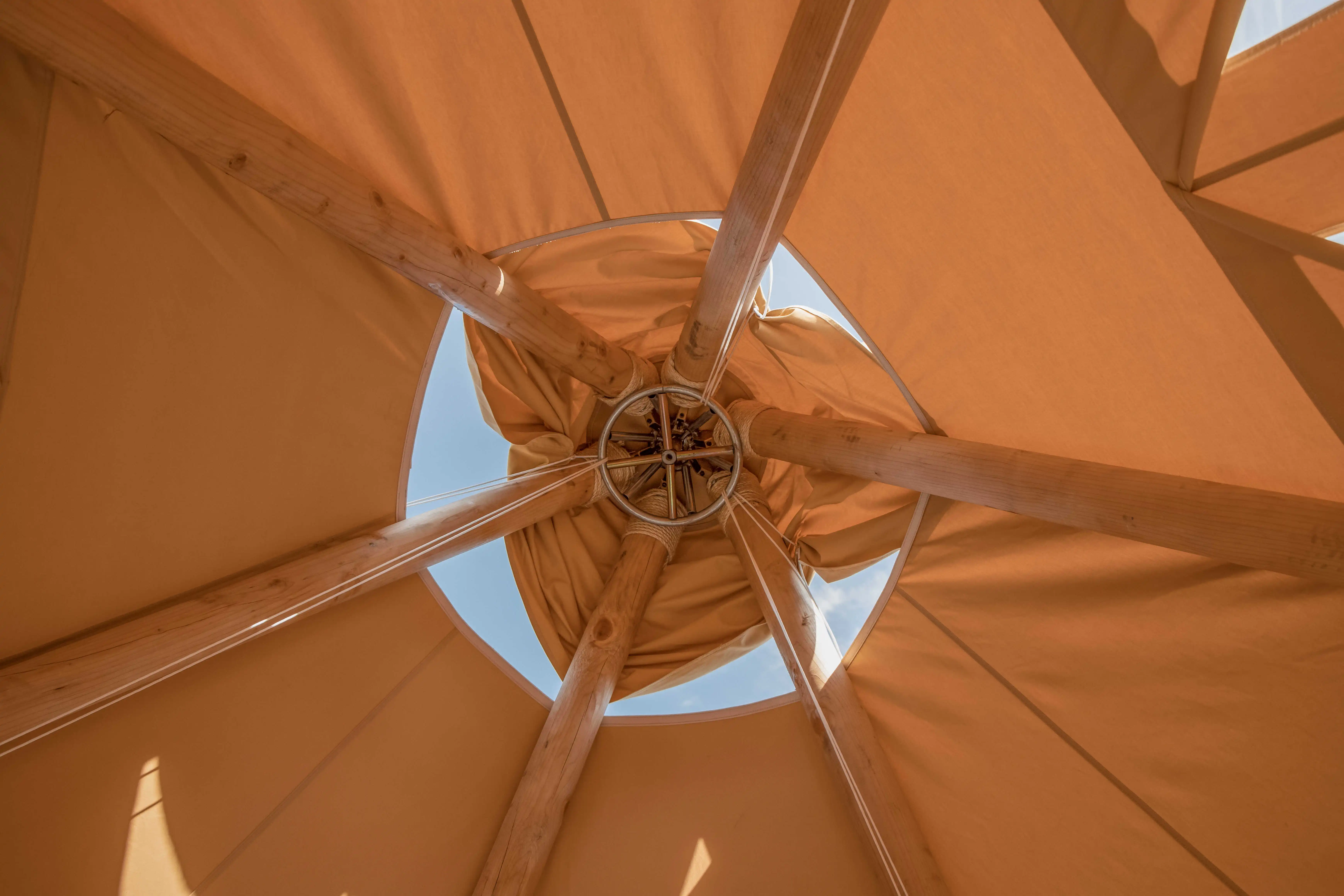 High Quality Waterproof Wooden Frame Outdoor Canvas Teepee