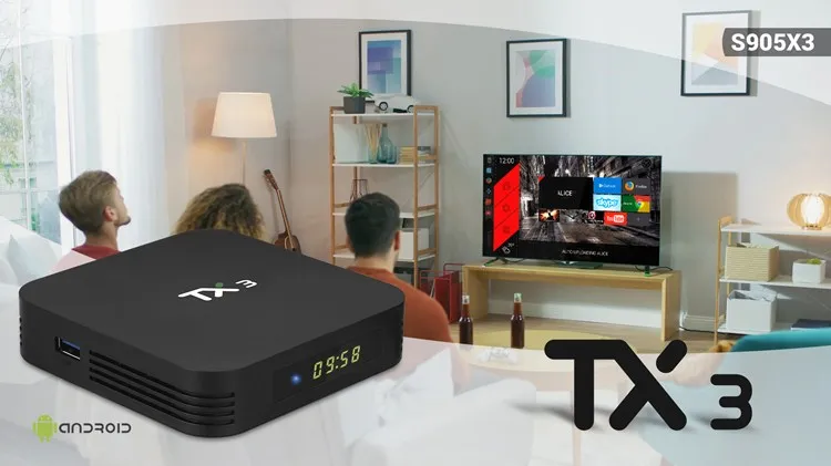 真正的4K盒TX3 4GB RAM 64GB ROM Android 9.0电视盒2.4G/5G WiFi BT 4.1高速互联网盒免费 ...