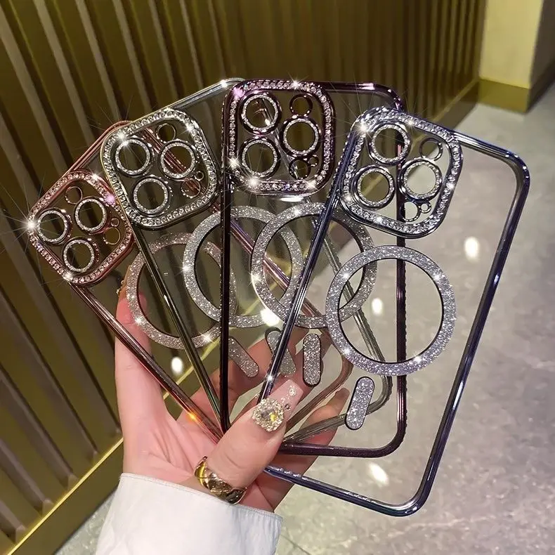 Diamond Glitter Phone Case For Iphone 15 Pro Luxury Fashion Bling ...