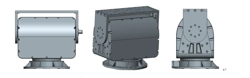 70kg 100kg Rotary Heavy Duty Antenna Radar 24V Motorized PTZ Head Servo