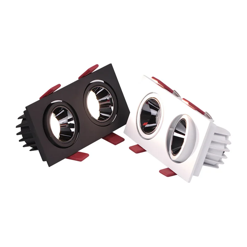 Single Double Triple Head Ceiling Spot Light Aluminum Cob Anti Glare ...