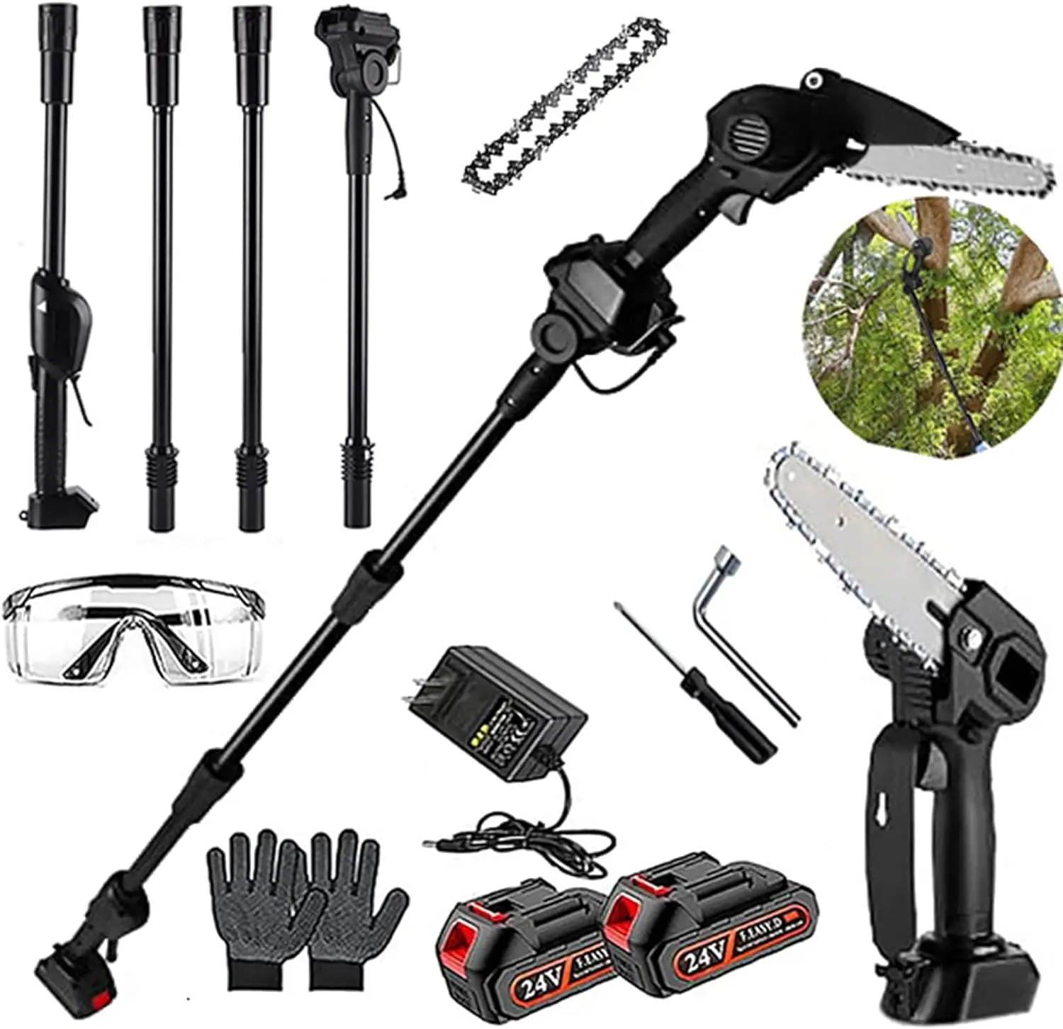 6 Inch Single Hand Saw Double Electric Double Chain Cordless Electric ...