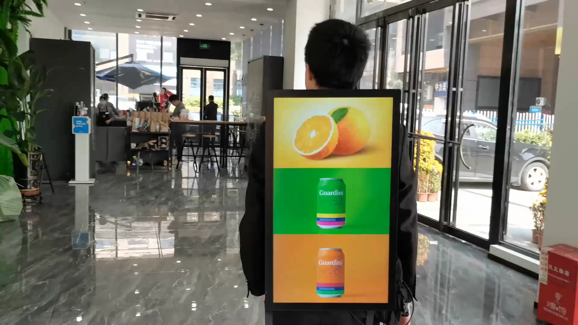 Factory Wholesale 27 Inch Outdoor Portable Lcd Digital Signage Backpack ...