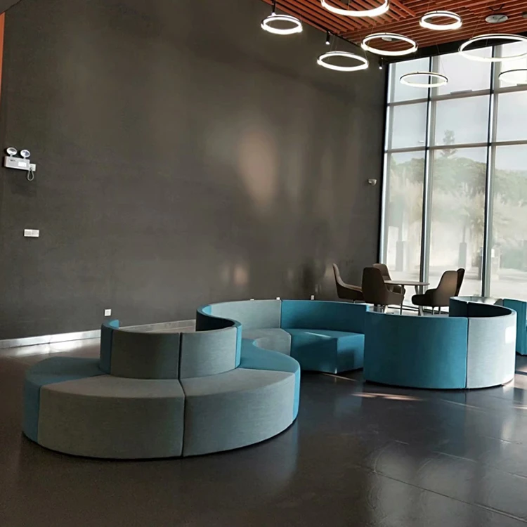 S Shaped Sofa - Modern, Curved, and Modular Office Furniture