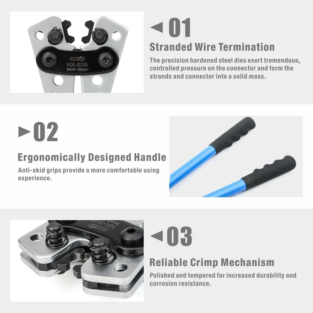 Iwiss Hx-50b Cross Border Crimping Pliers Bare Terminal Pliers Yo ...