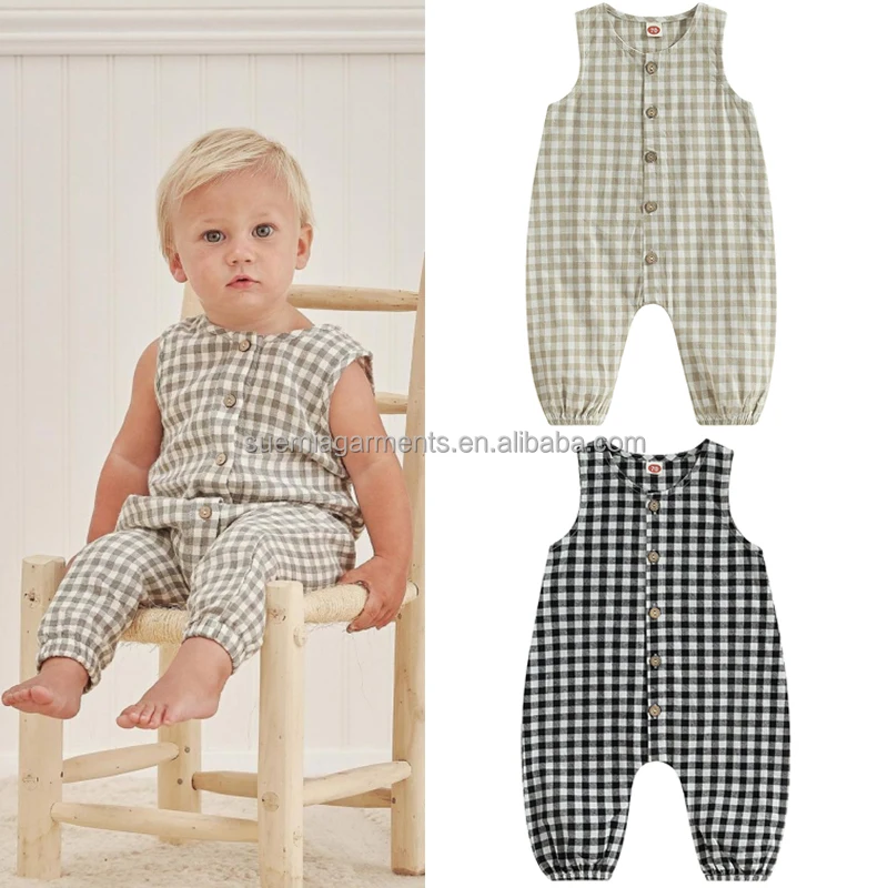 1pcs Custom Logo Rts Summer Newborn Infant Toddler Boys Girls Clothes ...
