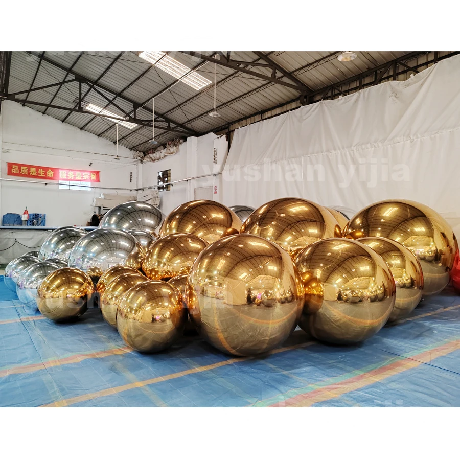 Ome Inflatable Mirror Ball Big Shiny Ball Mirror Balloon Giant Mirror ...