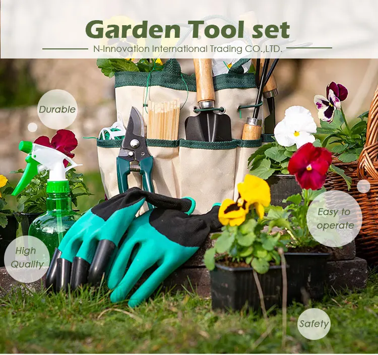Outdoor Colorful Kids Children Mini Gardening Tool Kit 9 Pieces Kids ...