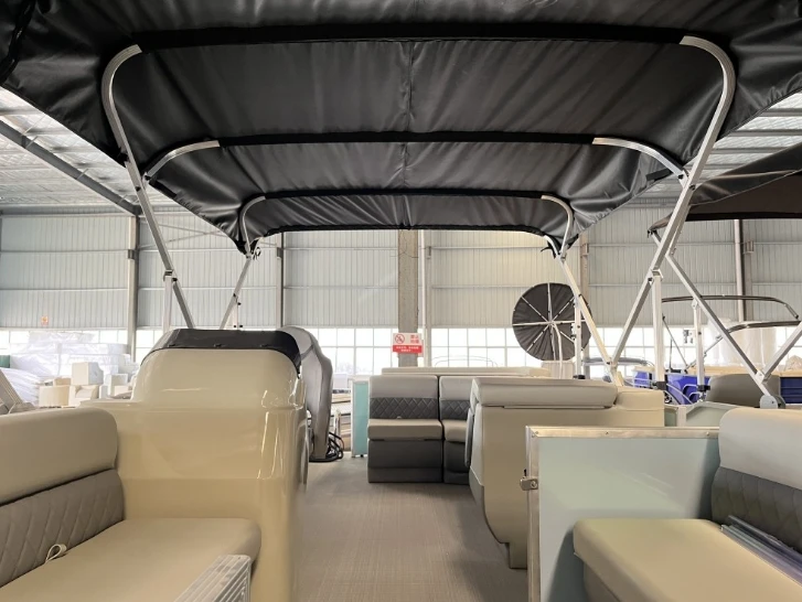 Hot Sale 19ft Leisure Pontoon Boat With Changing Room Customize Color ...