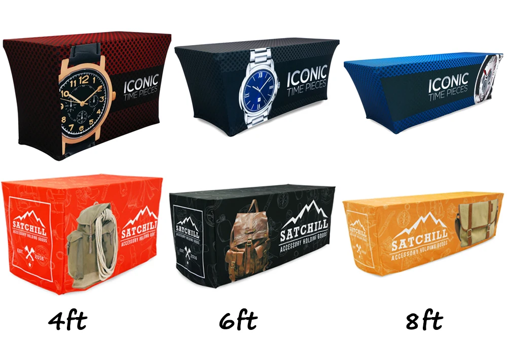 Custom Table Cloth Logo Spandex Tight Table Cover for Party