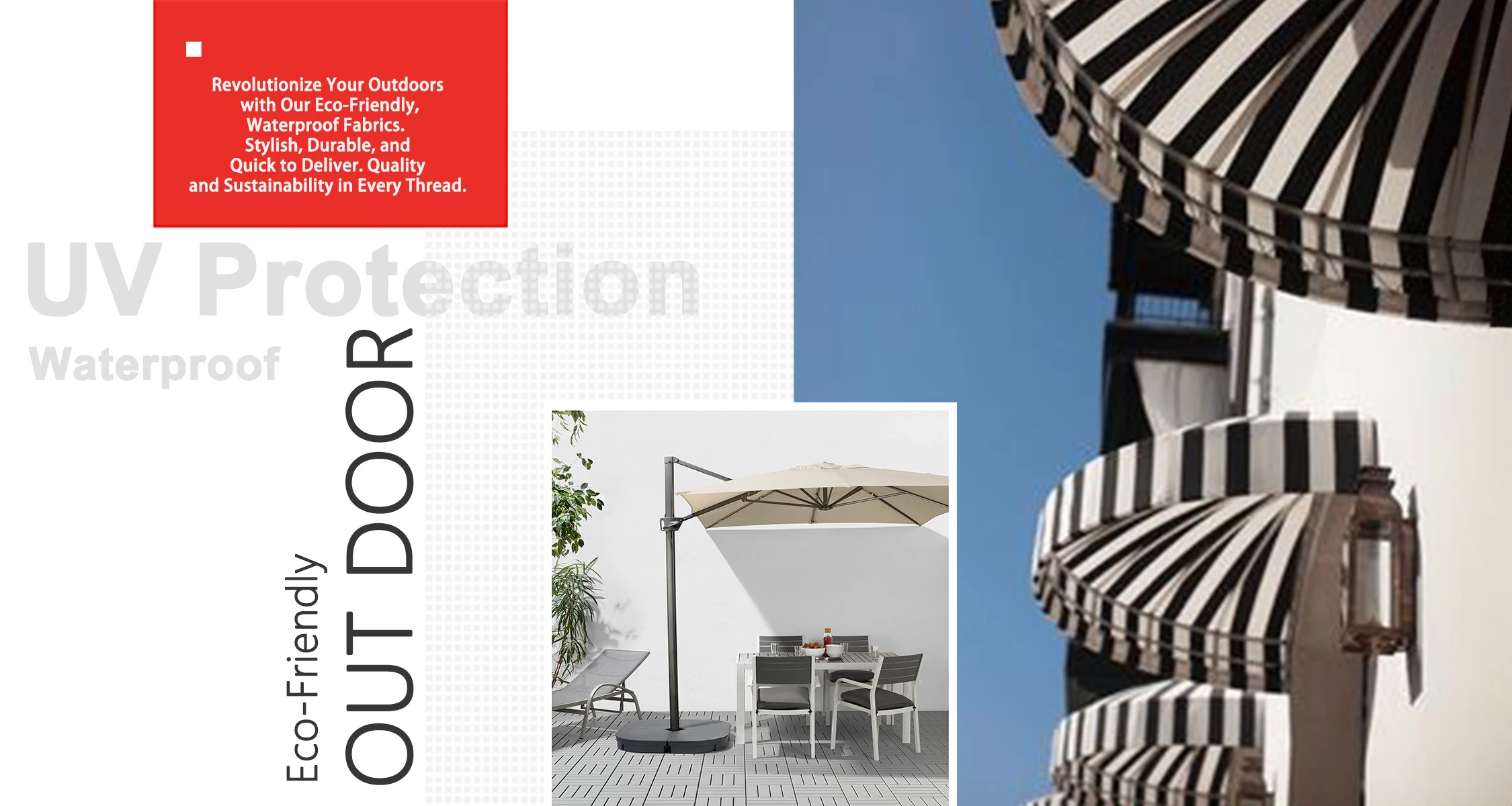 Outdoor Fabric for Garden Parasol Awnings Outdoor Furniture High Colour ...