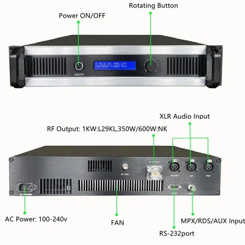 RS RADIO 500 Watt FM Transmitter - Complete Set for Fm Radio Station