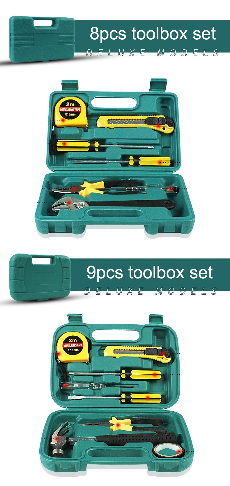 Multifunctional Emergency Tool Box Portable 27pcs Car Home Roadside ...