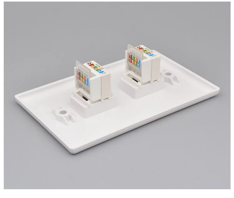 ZHEFAN 2 ports Modular Jack Face Plate Data Faceplate Us Standard Wall ...