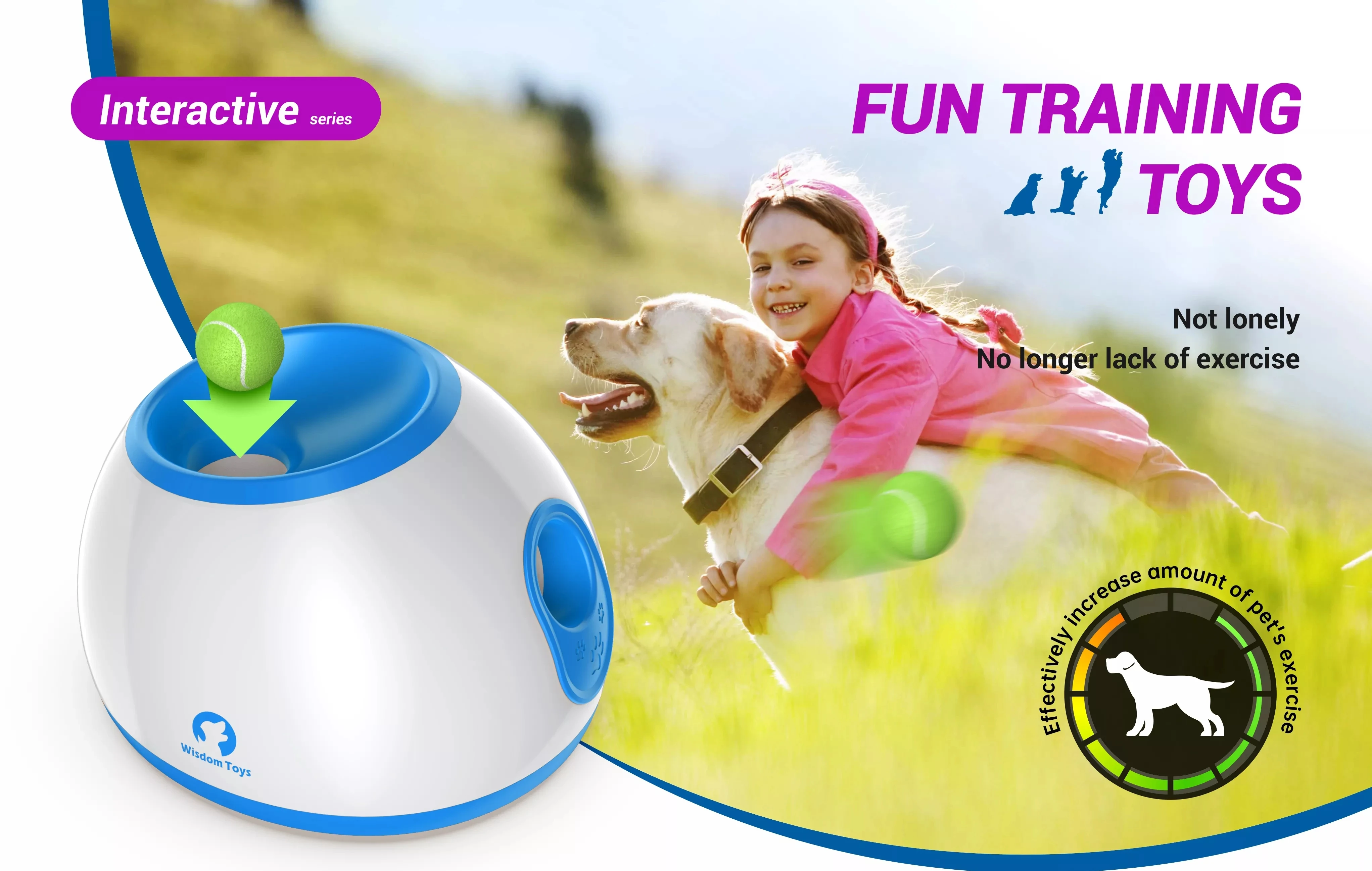 Dog Interactive Training Smart Feeder Pet Tennis Snack Reward Machine ...