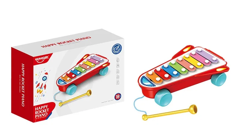 Instrumento Musical De Juguete Pull Along Plastic Toys Knock On Piano ...