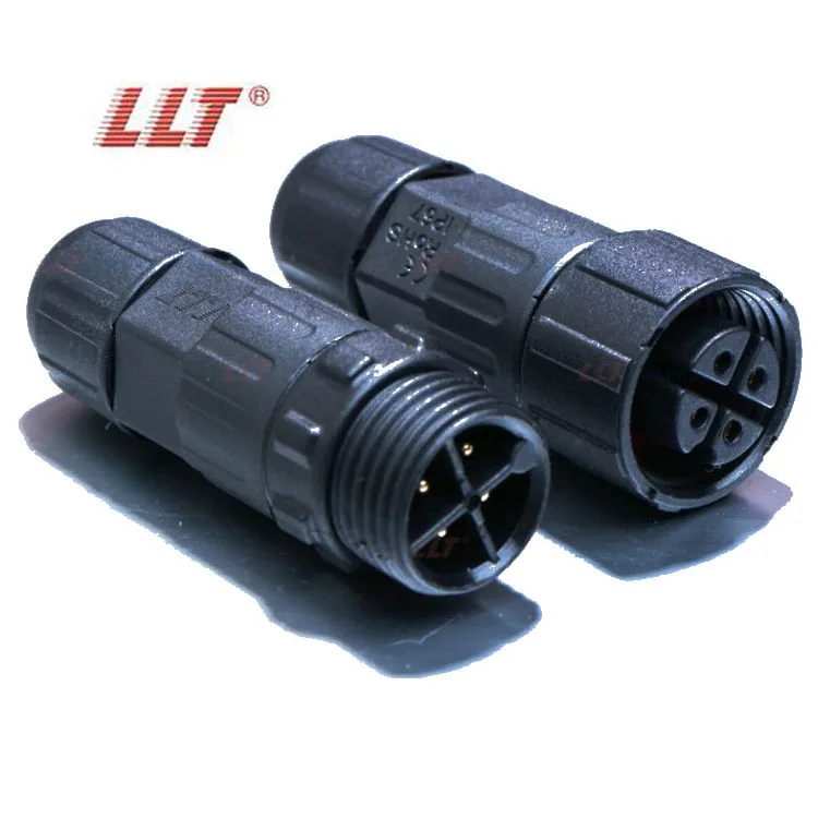 LLT Plastic M16 IP68 Waterproof Cable Connector Plug and Socket 2 3 4 5 ...