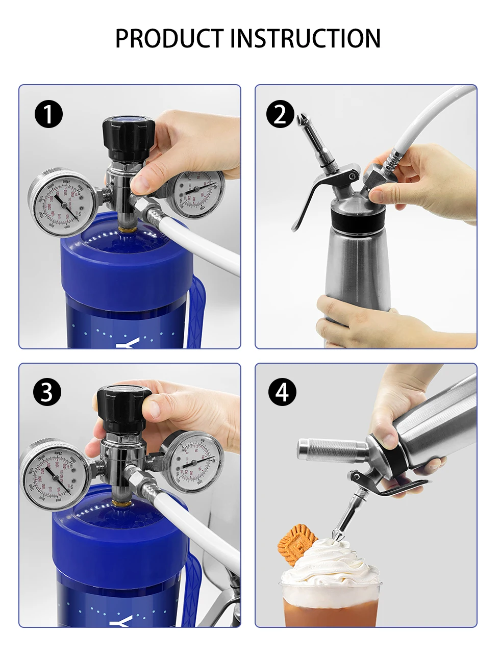 Hot Whip 2000g Cream Gas Large Tank Whip Creme Charger 3.3l - Buy Large ...