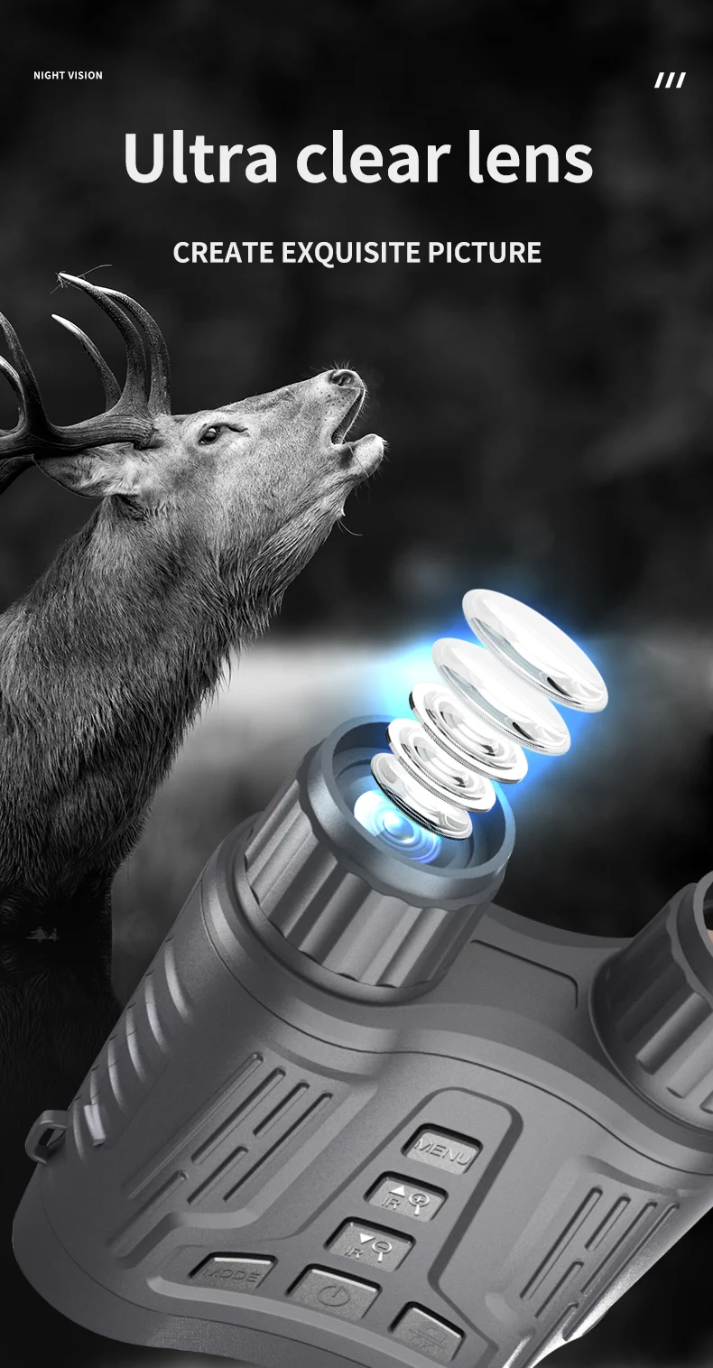 36mp 4k Night Vision Binoculars 2024 8x Digital Zoom 3.2'' Hd Screen ...