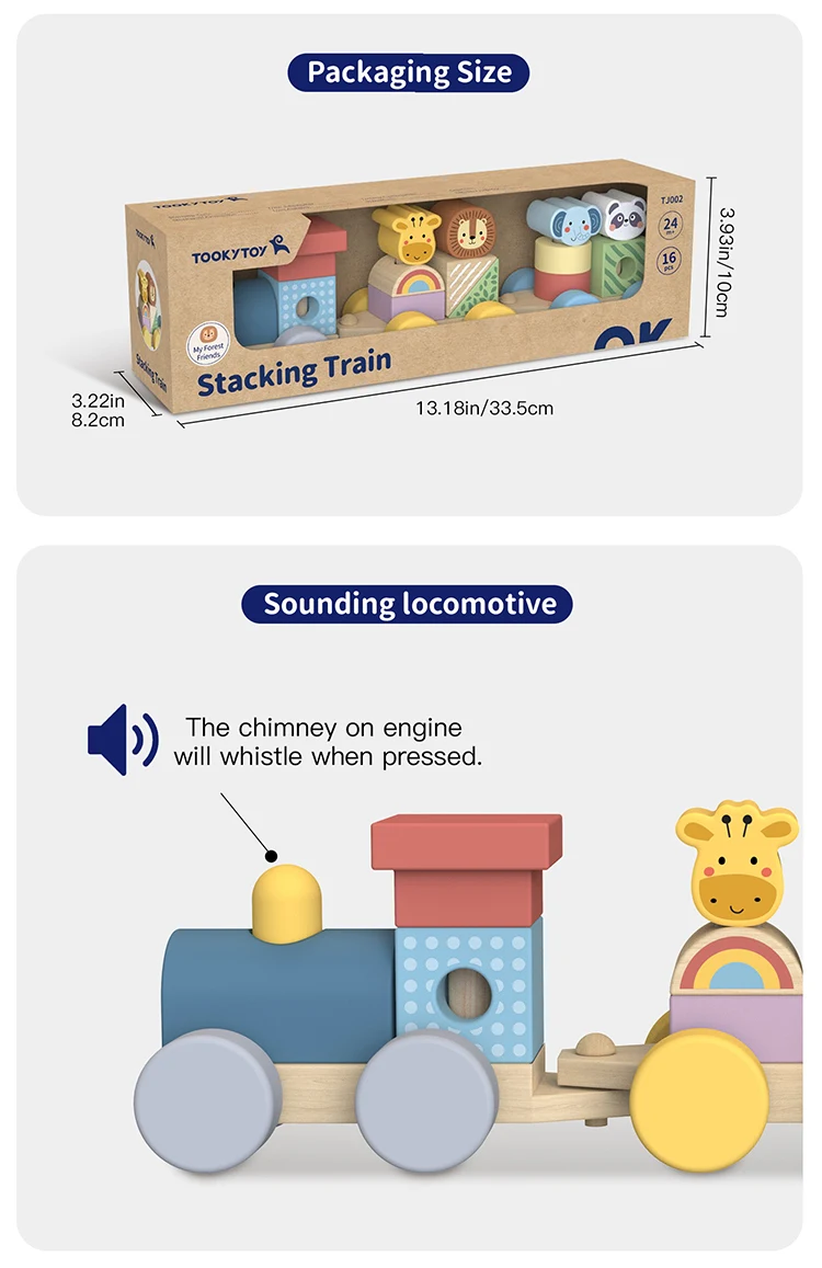 Three-section Train Building Block Toy - Educational Fun