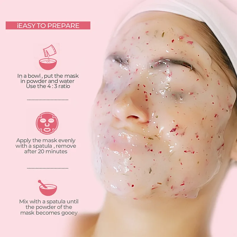 Vitamin E Hyaluronic Acid Powder Facial Face Jelly Mask Coconut Facial ...