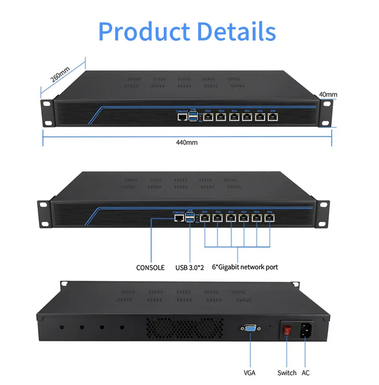 Hw 2024 Pfsense 1u Pc Rack 2 Sfp+ 10g Firewall Router Support Sfp ...