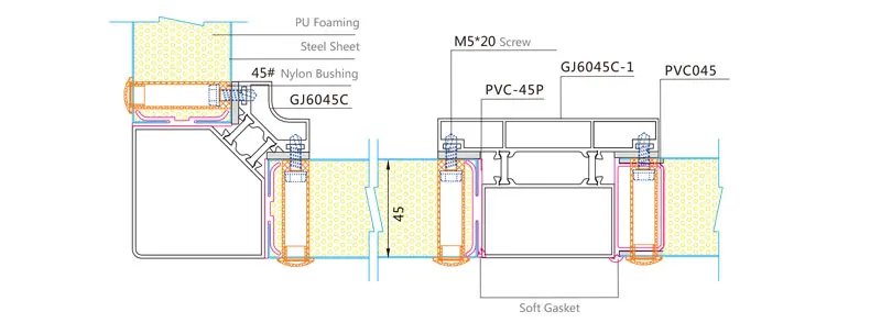 AHU Pentapost Frame Components - Three Way Nylon Corner