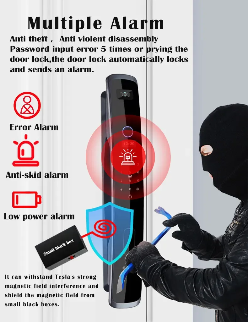 Face Recognition Digital Keypad Door Lock Biometric Fingerprint ...