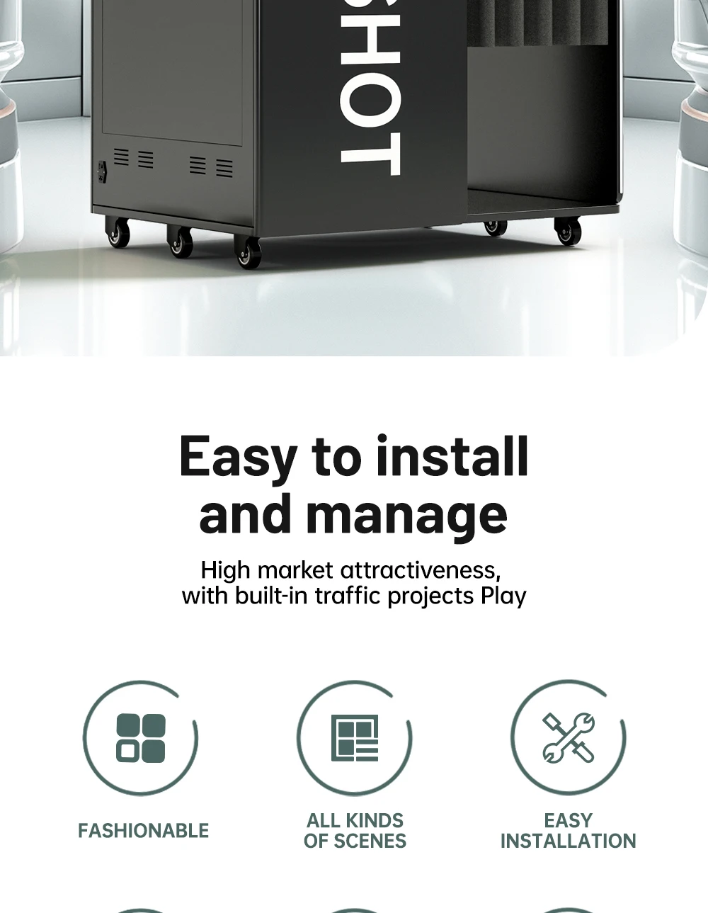 Umei 2024 Digital Photo Booth Vending Machine Customizable Shell Selfie ...