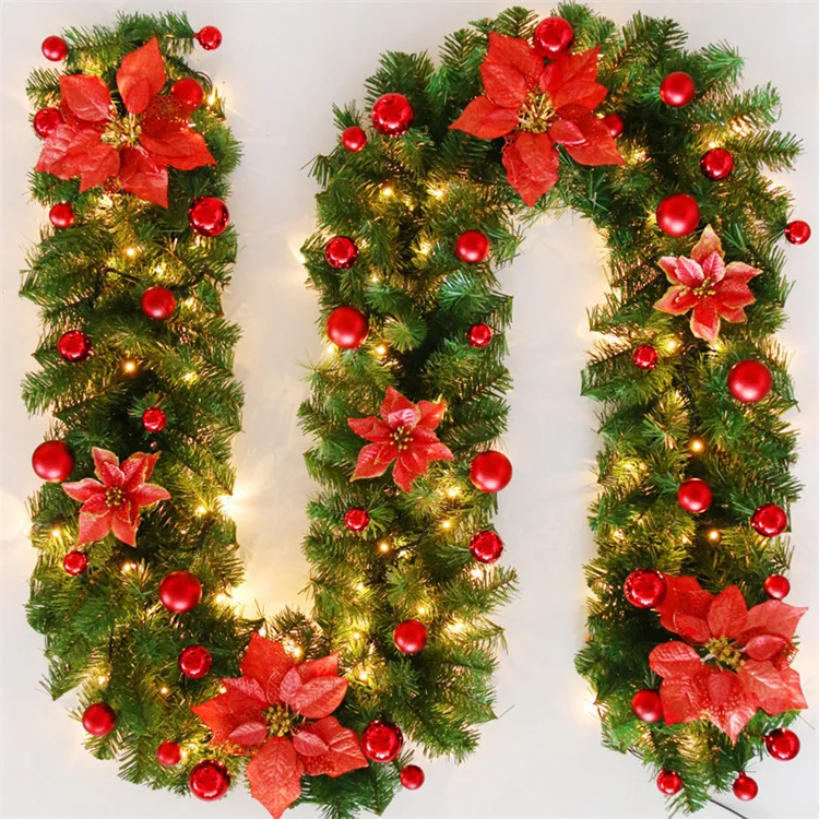 Customized Luxury PVC Christmas Wreath Garland Commercial Outdoor ...