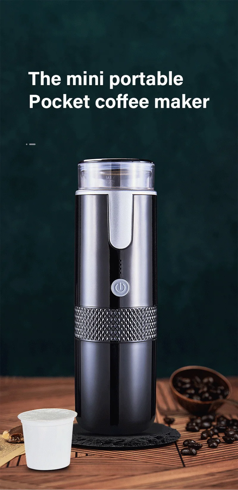 Portable Wireless Electric Coffee Machine Built-in Battery Rechargeable ...