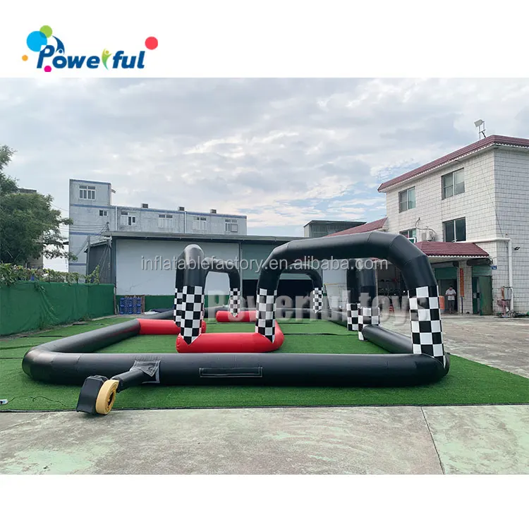 Customized Size Go Kart Inflatable Race Track - Fun & Safety