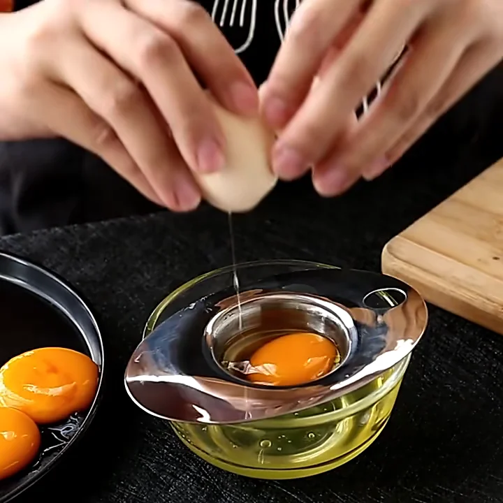 Kitchen Accessories Separating Funnel Spoon Egg Divider Tool Stainless ...