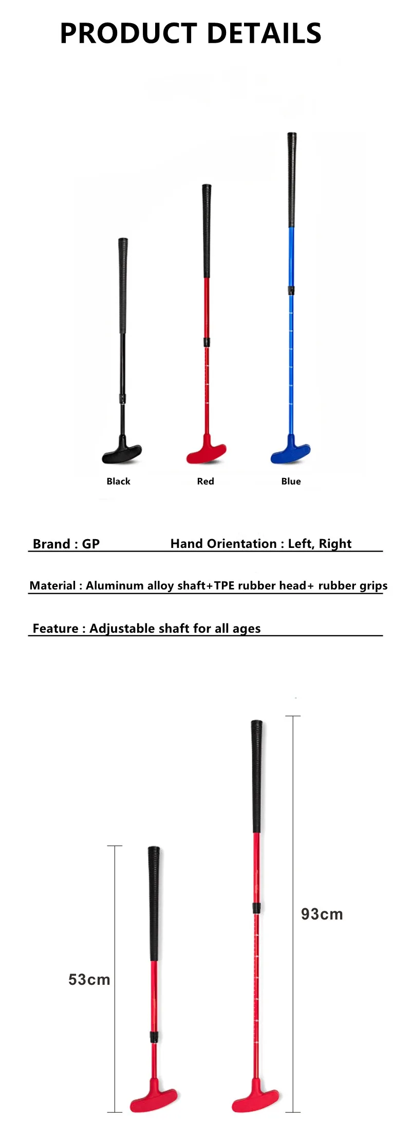 High Quality Gaopin GP-0050 Kids Mini Golf Putter Club Adjustable ...