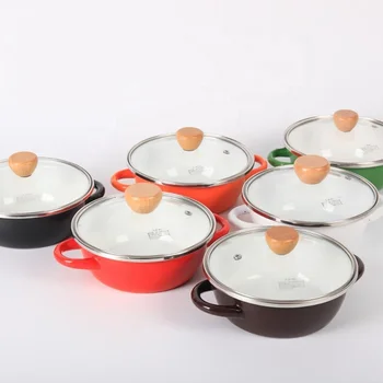 Black Marble Frying Enamel Buffet Pan Carbon Steel Nonsitck Frying Pan ...