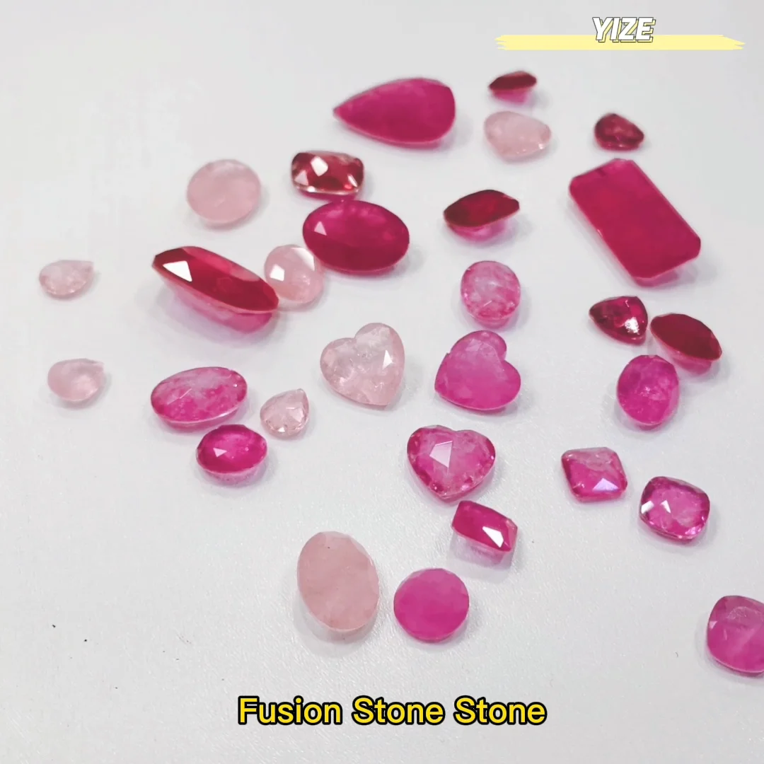 Loose Ruby Gemstone Diy Jewelry Making Fusion Stones K9 Crystal Fancy ...