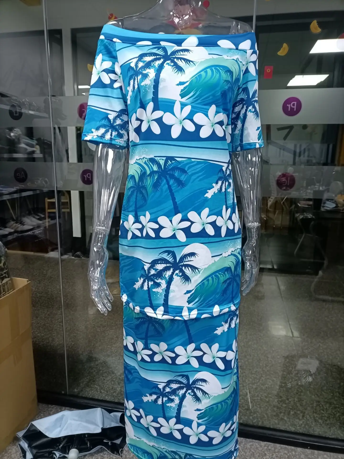 Samoan Traditional Polynesian Tribal White Puletasi Dress Summer Custom ...