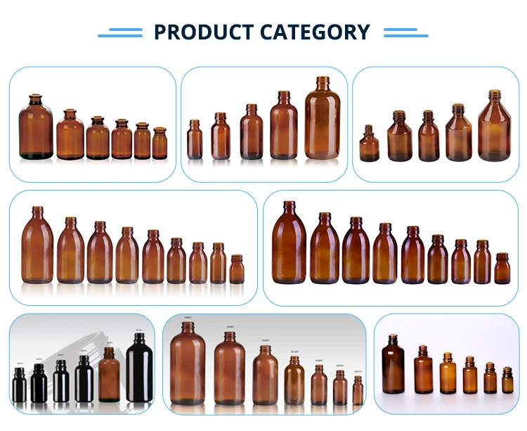 High Quality Amber Glass Bottle Wide Mouth Bottle with Cap for Vitamin ...