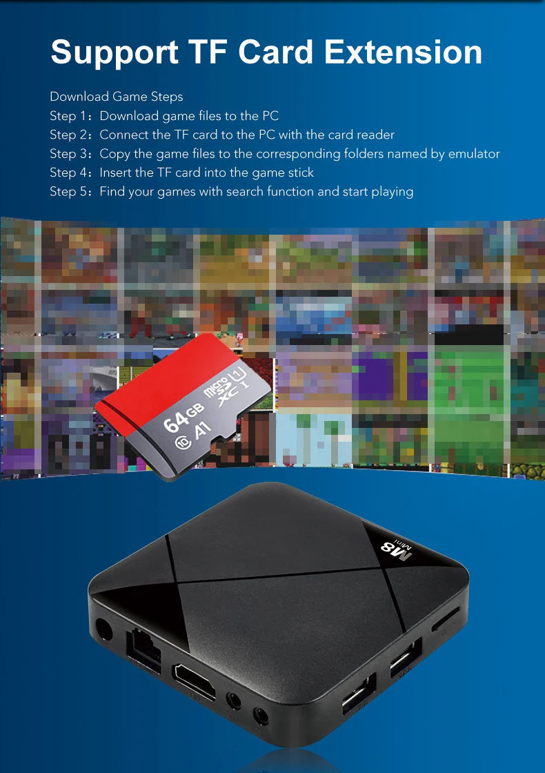 M8 Mini S905 Android10 Dual System TV Box - 4K HD Game Stick