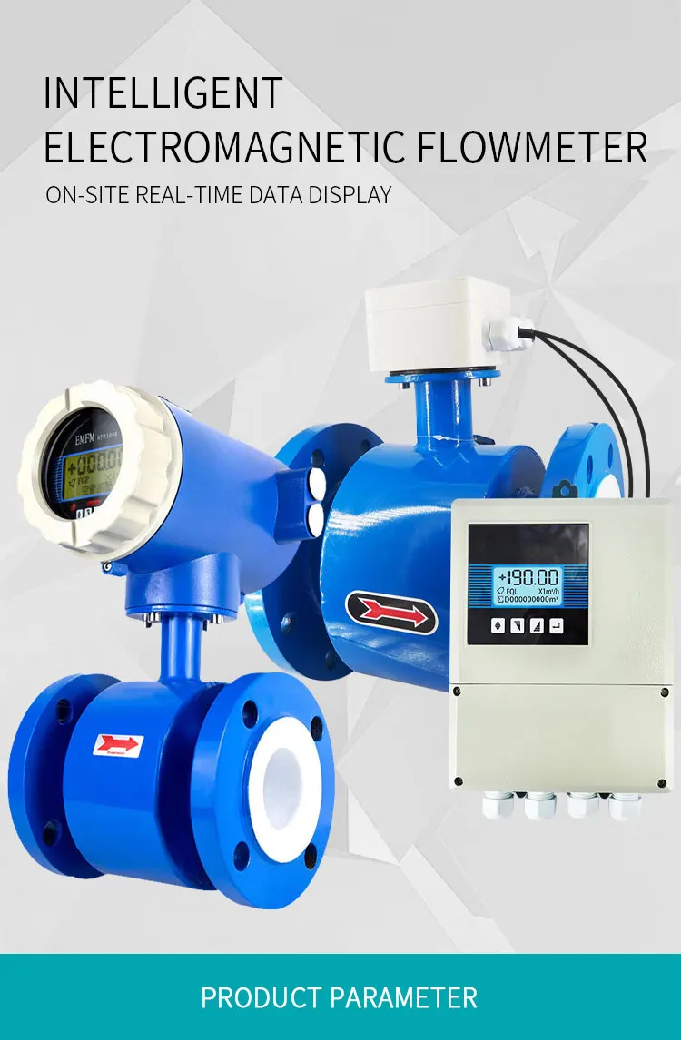 Split-type Electromagnetic Flowmeter Pipeline Flowmeter Single Display ...