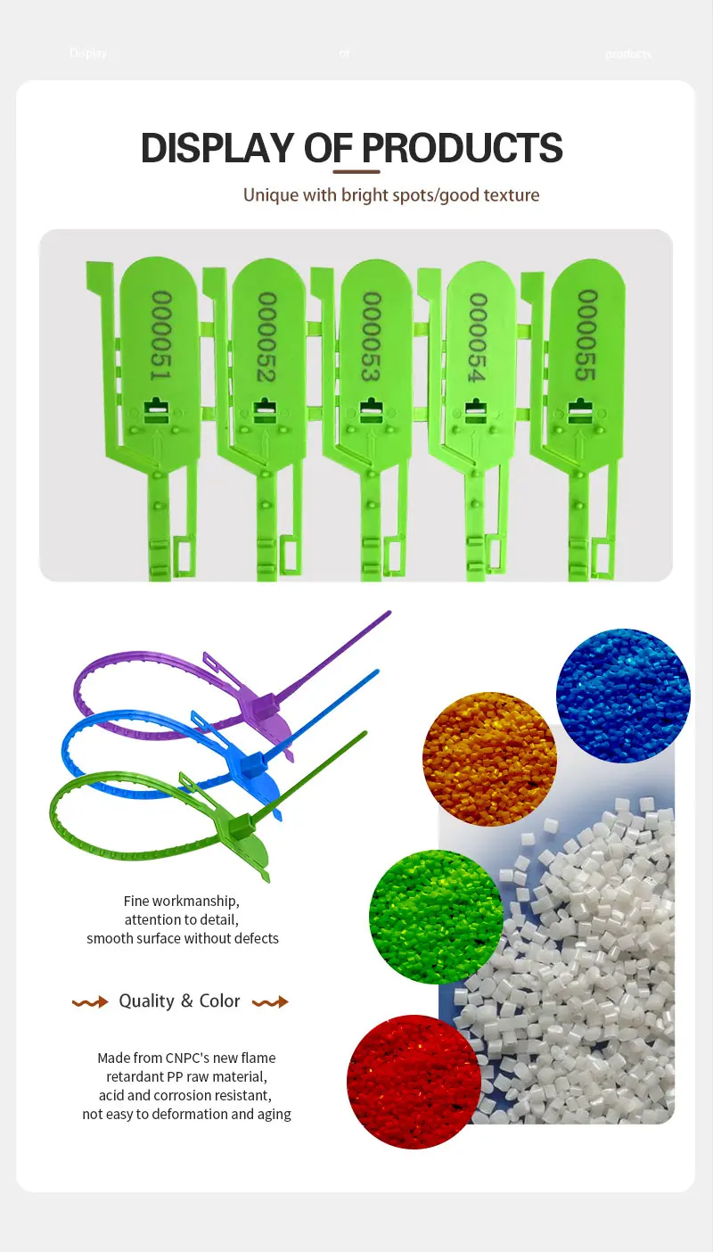 Custom Assurance Security Seal Plastic Security Strap Seal With Bar ...