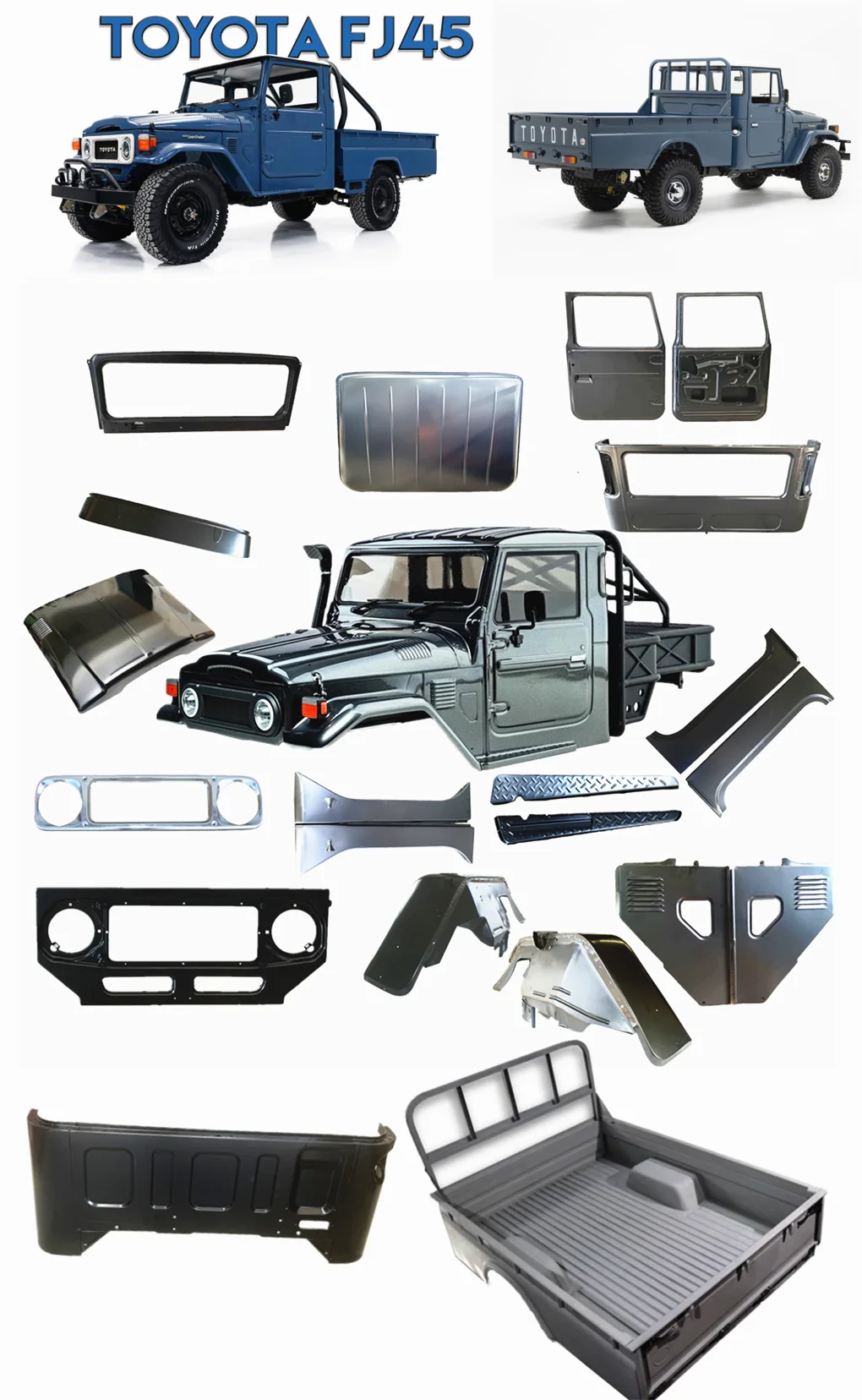 Original OEM Front Bumper Bar for Toyota Land Cruiser FJ40